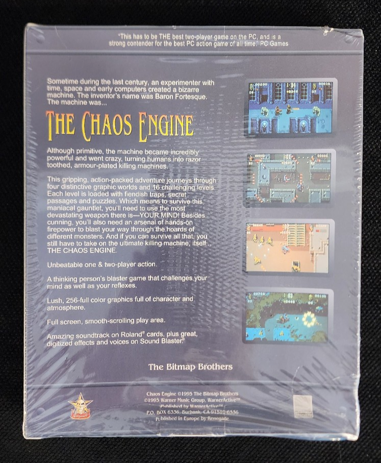 The Chaos Engine (1995) PC CD-ROM Bitmap Brothers Big Box Sealed (read ...
