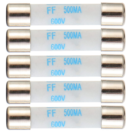 Digital Multimeter Fuse 0.5A 500Ma 600V DC Fast Acting Nickel-Plated ...