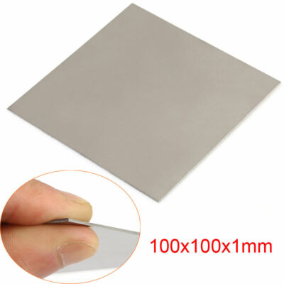 Silver Titanium Metal Plate Titan Sheet TC4/GR5 Grade 5 Ti 1mm x 100mm ...
