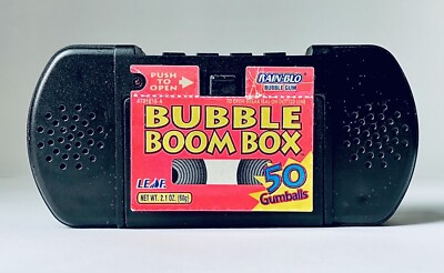 Vintage 1995 Leaf BUBBLE BOOM BOX Bubble Gum Container candy 5.25 ...