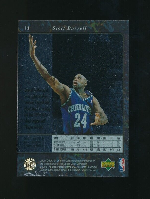 1995-96 SP Scott Burrell #13 signed auto autograph swsw6 | eBay