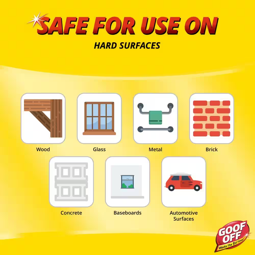 Goof Off Professional Strength Latex Paint and Adhesive Remover, 6 fl ...