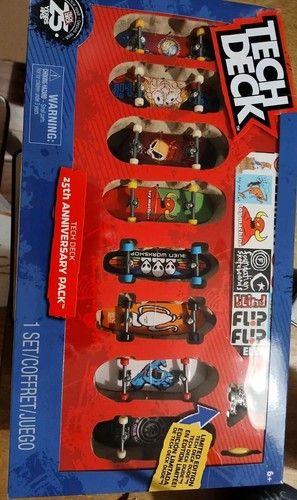 New TECH DECK 25th Anniversary Pack 8 Fingerboards Silver Dude 96mm ...