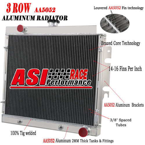 3 ROWS Aluminum Radiator For Chrysler CL-CM Valiant 6cyl AT/MT | eBay ...