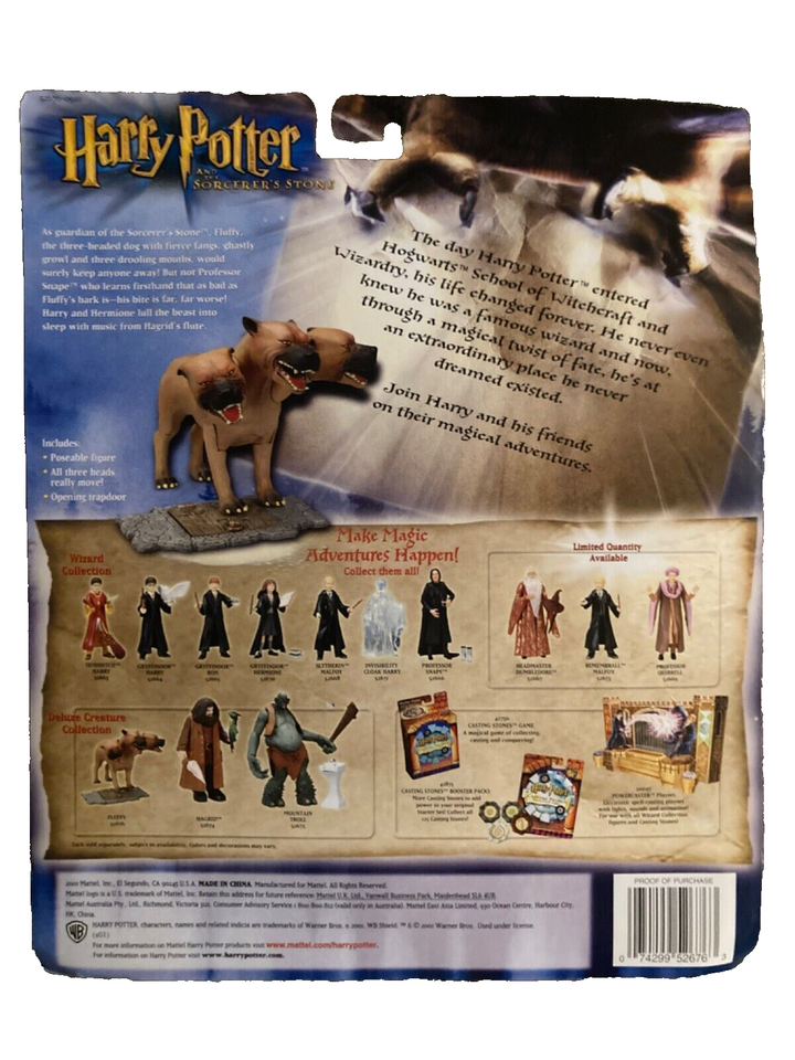 Harry Potter Fluffy Deluxe 2001 Mattel Action Figure new in original ...