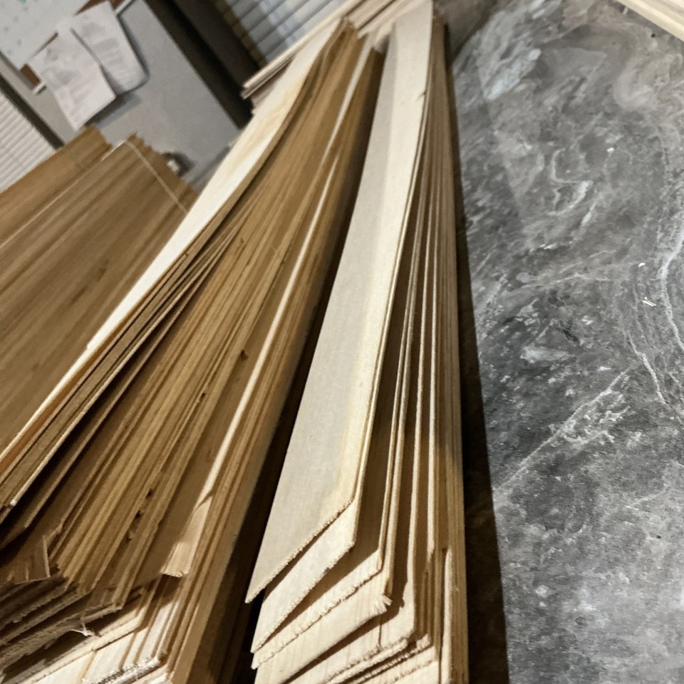 Lot of 76 36” long 3” wide Balsa wood planks sheets RC Model Airplane ...