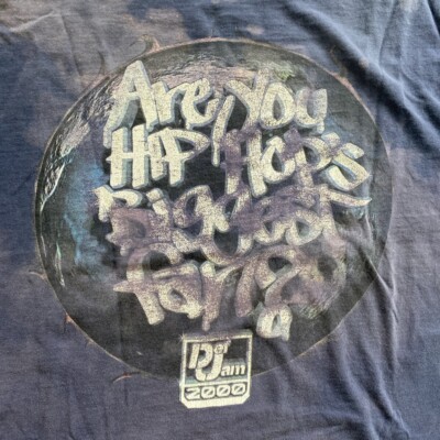 Vintage Def Jam Shirt Adult 2XL BET 2000 "Hip Hop Biggest Fan" DJ Rap ...