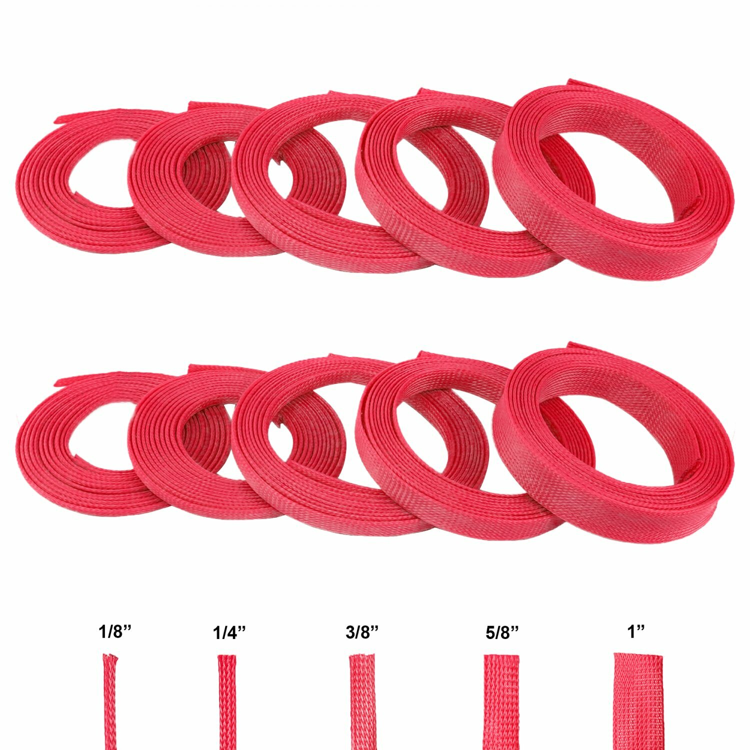 Neon Red Ultra Wrap Wire Loom Variety Pack - 100 Feet Total Keep It ...