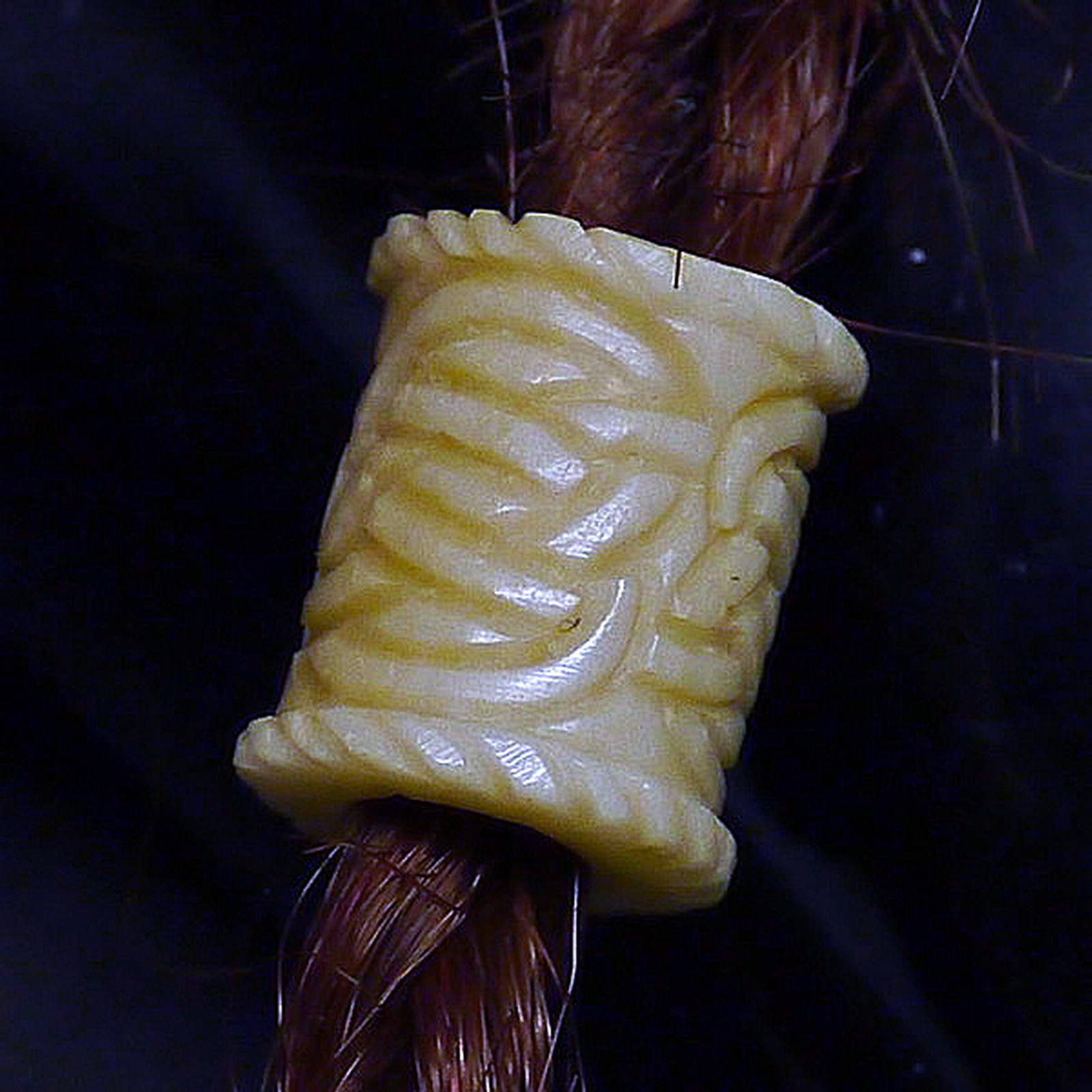 Kelten Bartperle Bartring Bartschmuck Knochen Handgeschnitzt Loch6mm ...