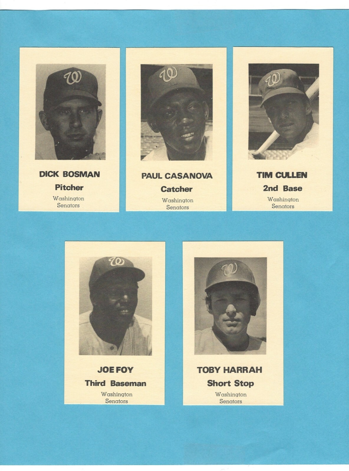 1971 Washington Senators Traffic Safety Set of 10 Baseball Cards | eBay