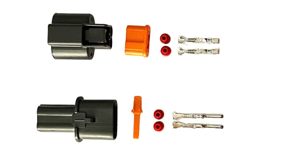2 Pin Plug Connector Male Female Knock Sensor Lamp FOR DSM 1G 2G EVO ...
