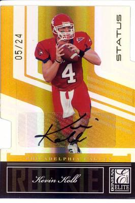 kevin kolb rc rookie draft auto autograph houston cougars elite college ...