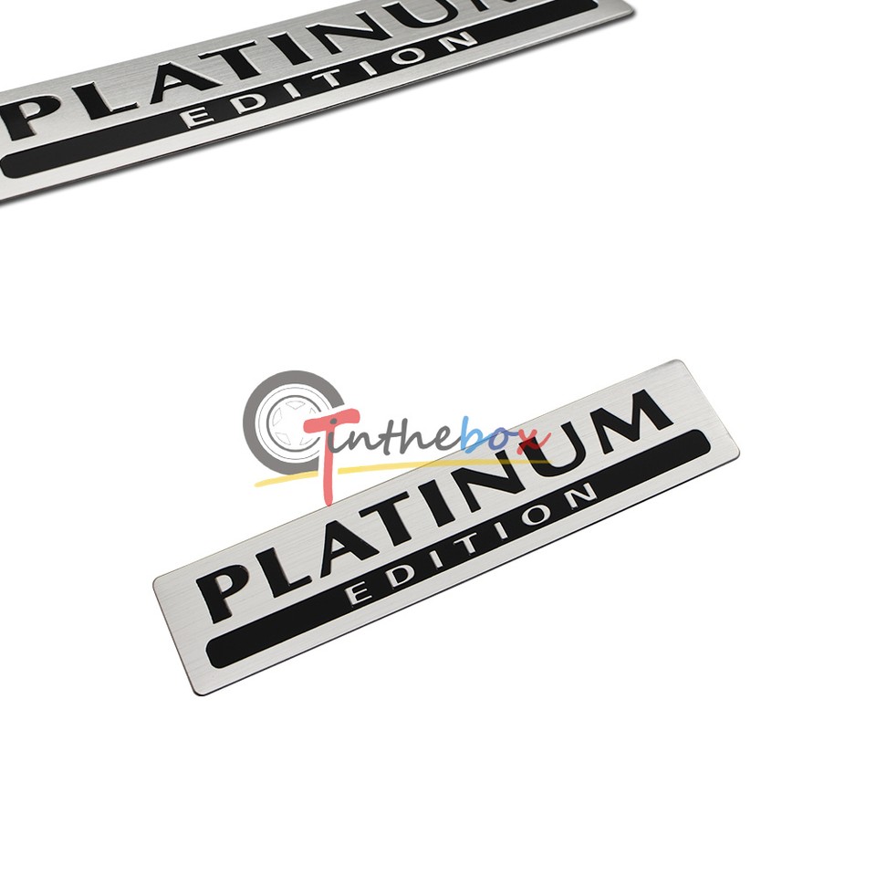 Car Aluminum Fashion Emblem Badge Sticker with PLATINUM EDITION US ...