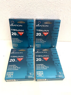 Lot Of 4 Imation Travan 20GB Network Series Backup Cartridge 51122 ...