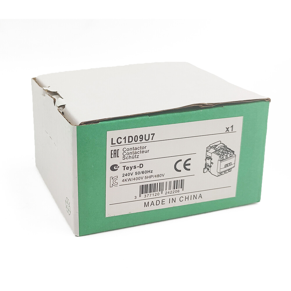4PCS LC1D09U7 Contactor 240V coil AC 9A replace Schneider contactor ...