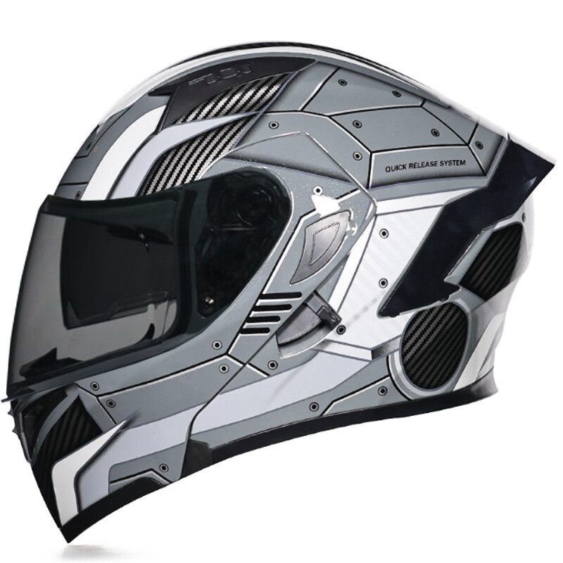 DOC Bluetooth Modular Motorcycle Helmet 2 Lens Flip Up Street bike ...