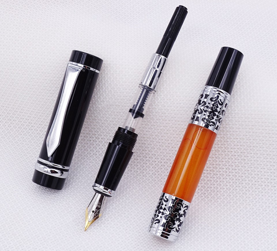 Yiren Celluloid Fountain Pen Luxurious Flower Pattern Medium Nib ...