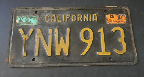 Vintage Orig. CALIFORNIA 1963 LICENSE PLATE "YNW 913" | eBay