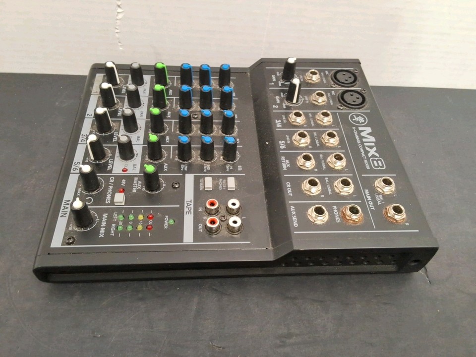 Mackie Mix8 8-Channel Compact Mixer - No Power Supply | eBay