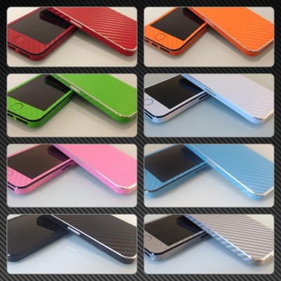 Textured Carbon Fibre Skin For iPhone 4 4s 5 Wrap Sticker Decal Case ...