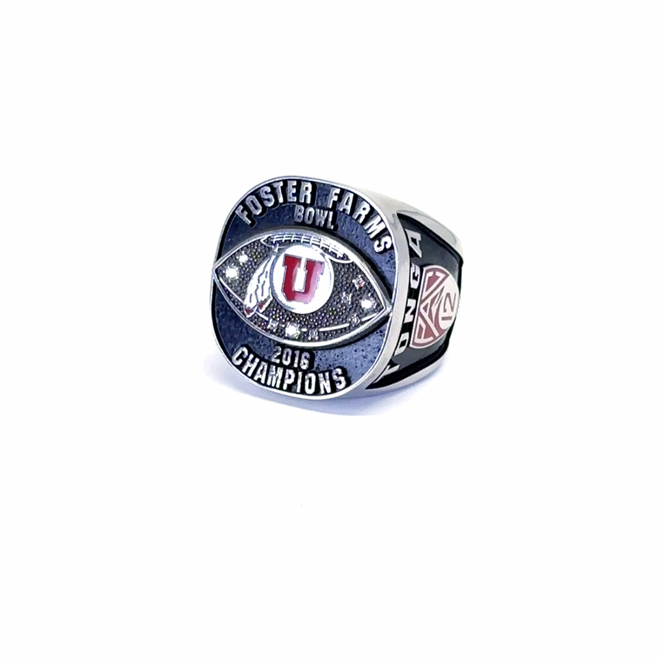 🏈 Player 2016 Utah Utes Football Champions NCAA Championship Bowl Ring ...