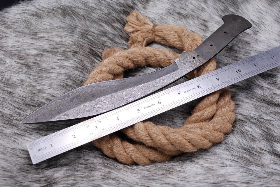 HANDMADE DAMASCUS STEEL HUNTING GURKHA KUKRI BLANK BLADE KNIFE 122 | eBay