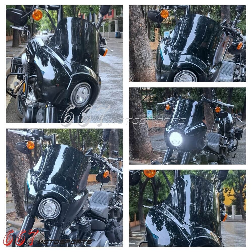 Front Fairing & Windshield Kit For Harley Softail FXST Street Bob FXBB ...