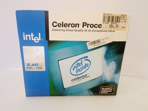 Intel Celeron Processor 2.40ghz 400-MHz System Bus 128KB L2 Cache New ...
