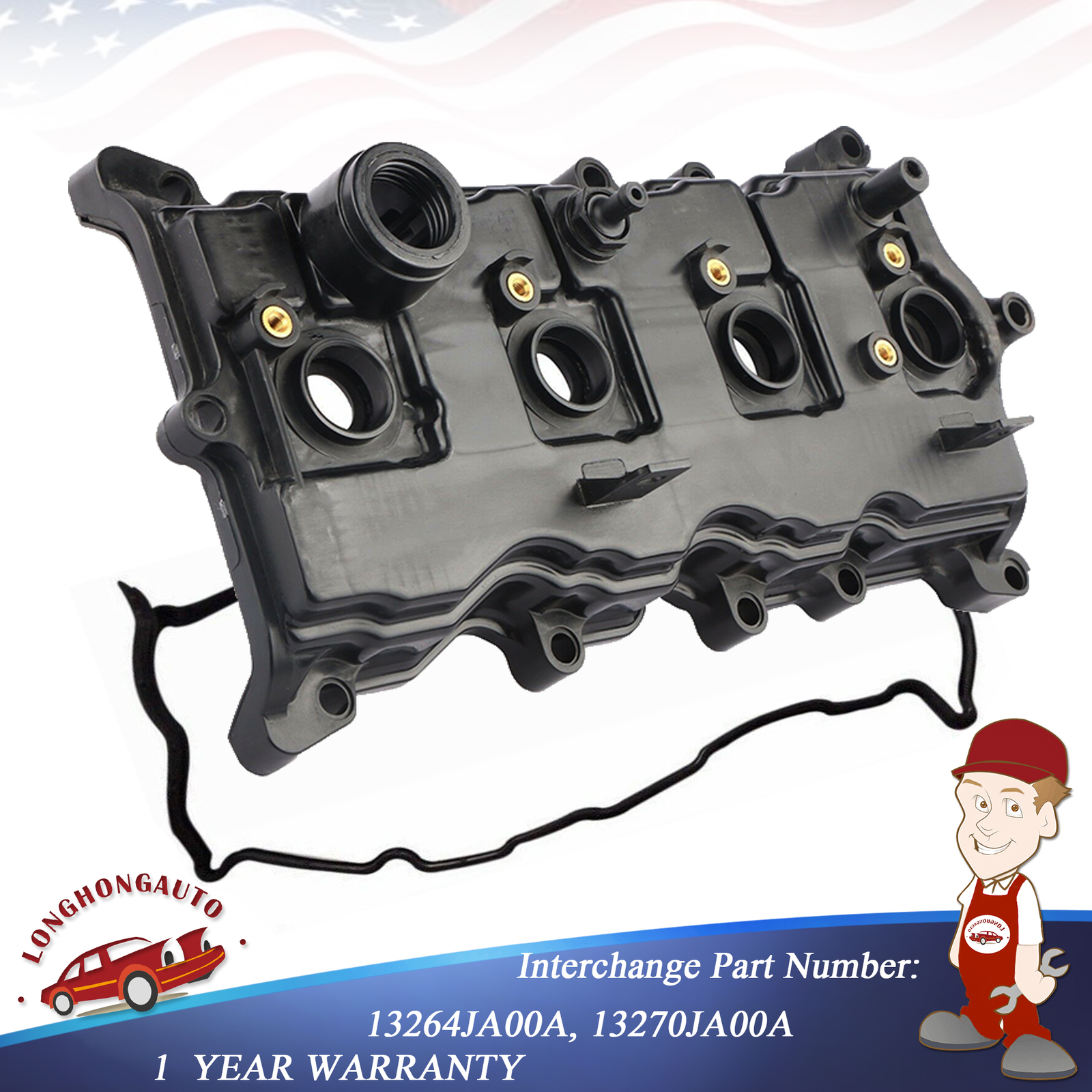 Set Engine Valve Cover W Gasket For Nissan 07-13 Altima 07-12 Sentra ...