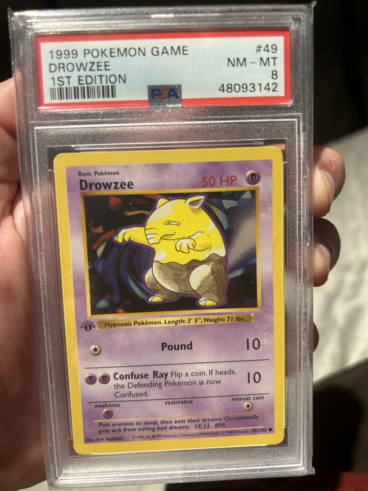 1999 Drowzee #49 1st First Edition Base Set PSA 8 NM-M Pokémon | eBay