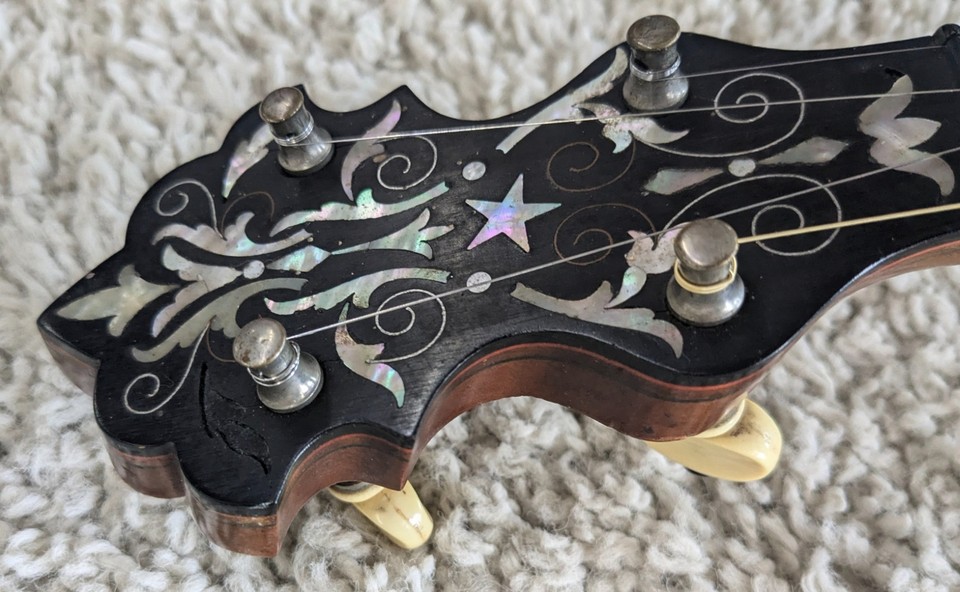 1899 S.S. Stewart Special Thoroughbred 5 string Open Back Banjo with ...