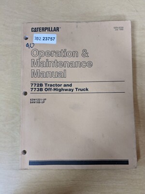Caterpillar 772B Tractor & 773B Off-Highway Truck Operation ...
