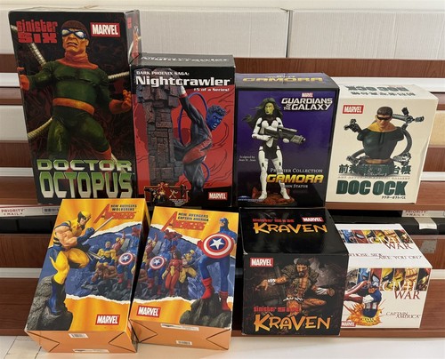 Misc. Marvel Statues/Figurine Lot of (8) Doc Oc Wolverine Cap America ...
