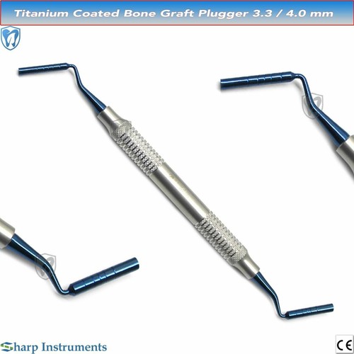 Bone Graft Plugger 3.3mm/4.0mm Titanium Coated Double Ended Dental Instruments | eBay