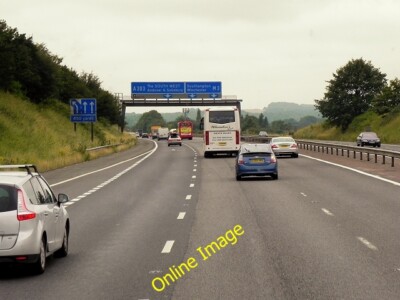 Photo 6x4 Westbound M3, Overhead Sign Gantry approaching Junction 8 ...