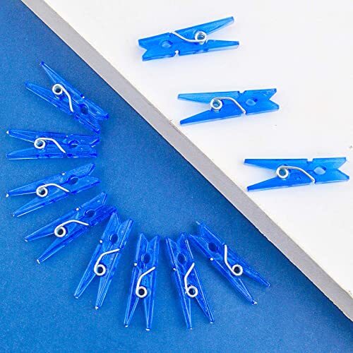 200pcs Transparent Plastic Clothespins Mini Multi-Functional Clips Peg ...