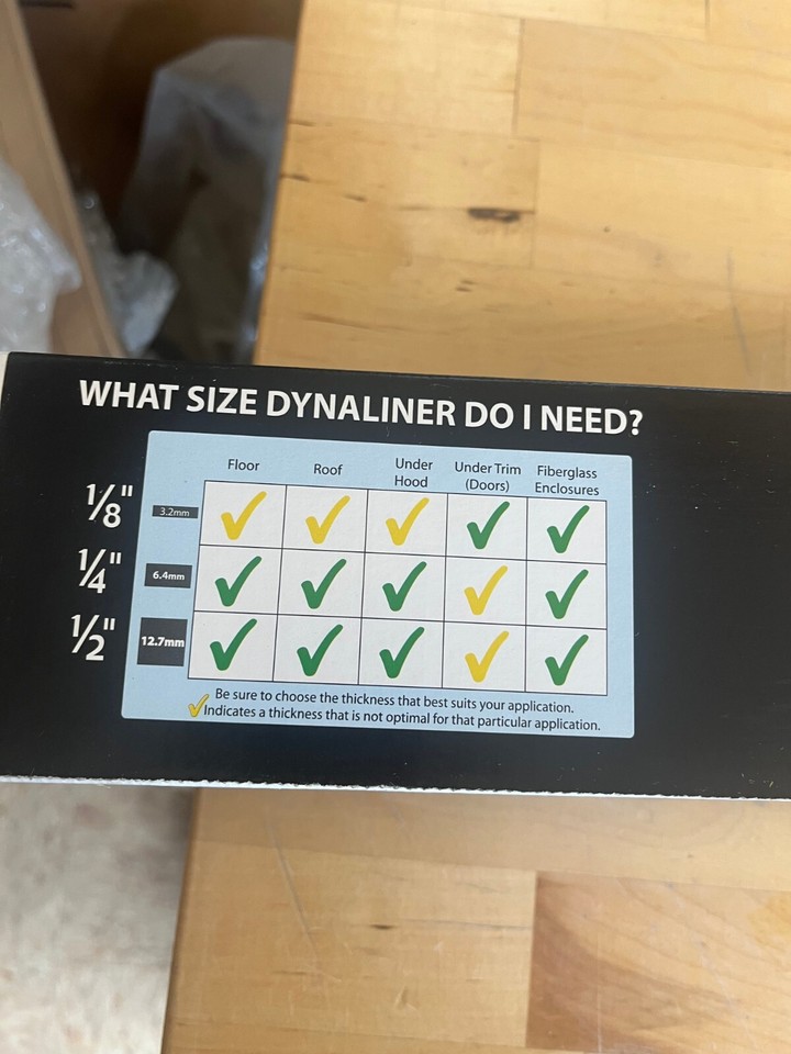 Dynamat 11101 Dynaliner 32" x 54" x 1/8" Thick Self-Adhesive Sound ...