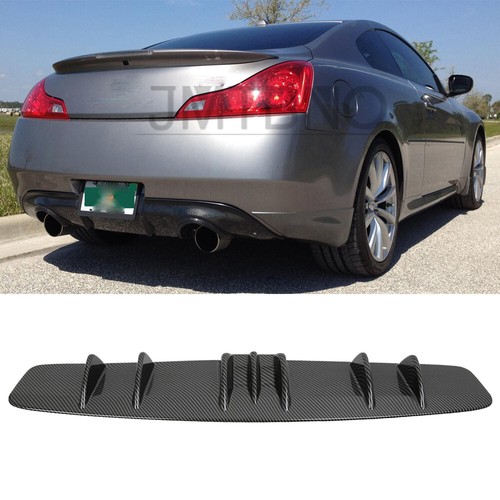 For Infiniti G37 Coupe Carbon Rear Diffuser 7 Fins Bumper Lip Splitter ...