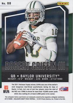 Robert Griffin III 2015 Panini Prizm Collegiate Draft Picks #88 Baylor Bears | eBay