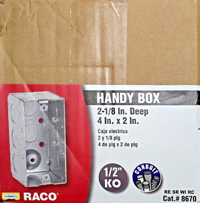 25 Pcs Hubbell Raco 8670 Deep HANDY BOX 4" x 2" Welded, 2-1/8" D, with ...