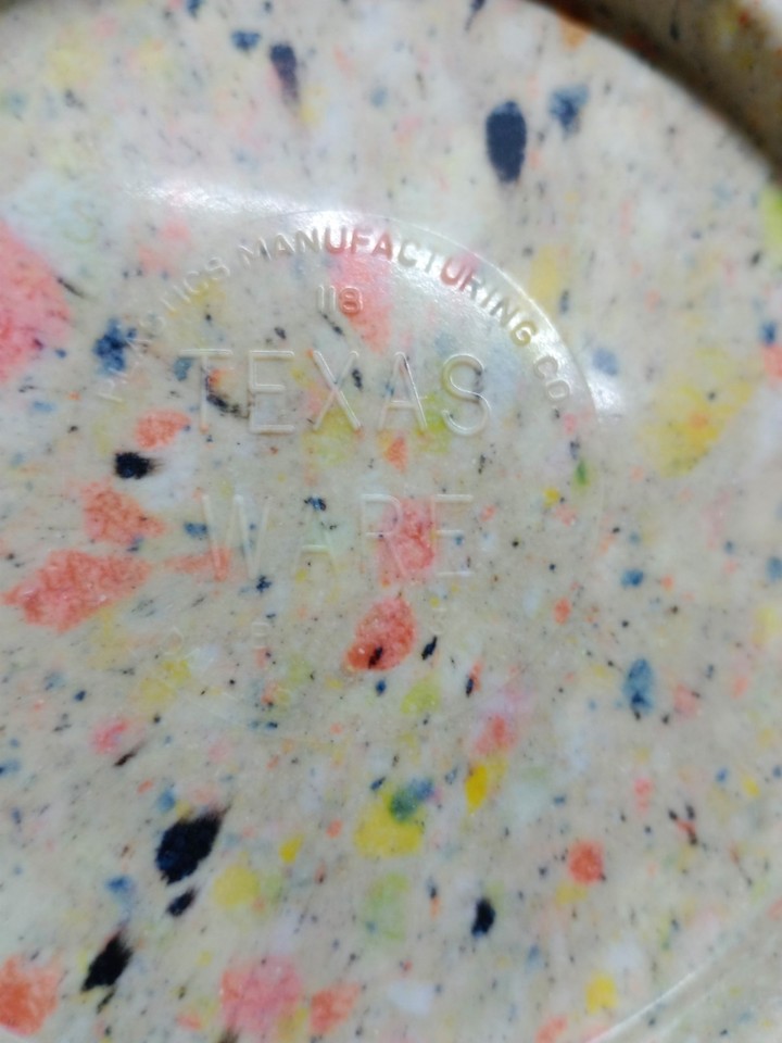 TWO-VTG Texas Ware #118 Splatter Confetti Multi-Color Mixing Bowls ...