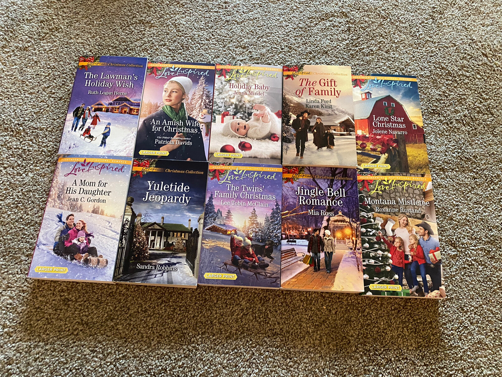 Lot of 10 Harlequin Love Inspired Romance Paperback Books Holiday ...