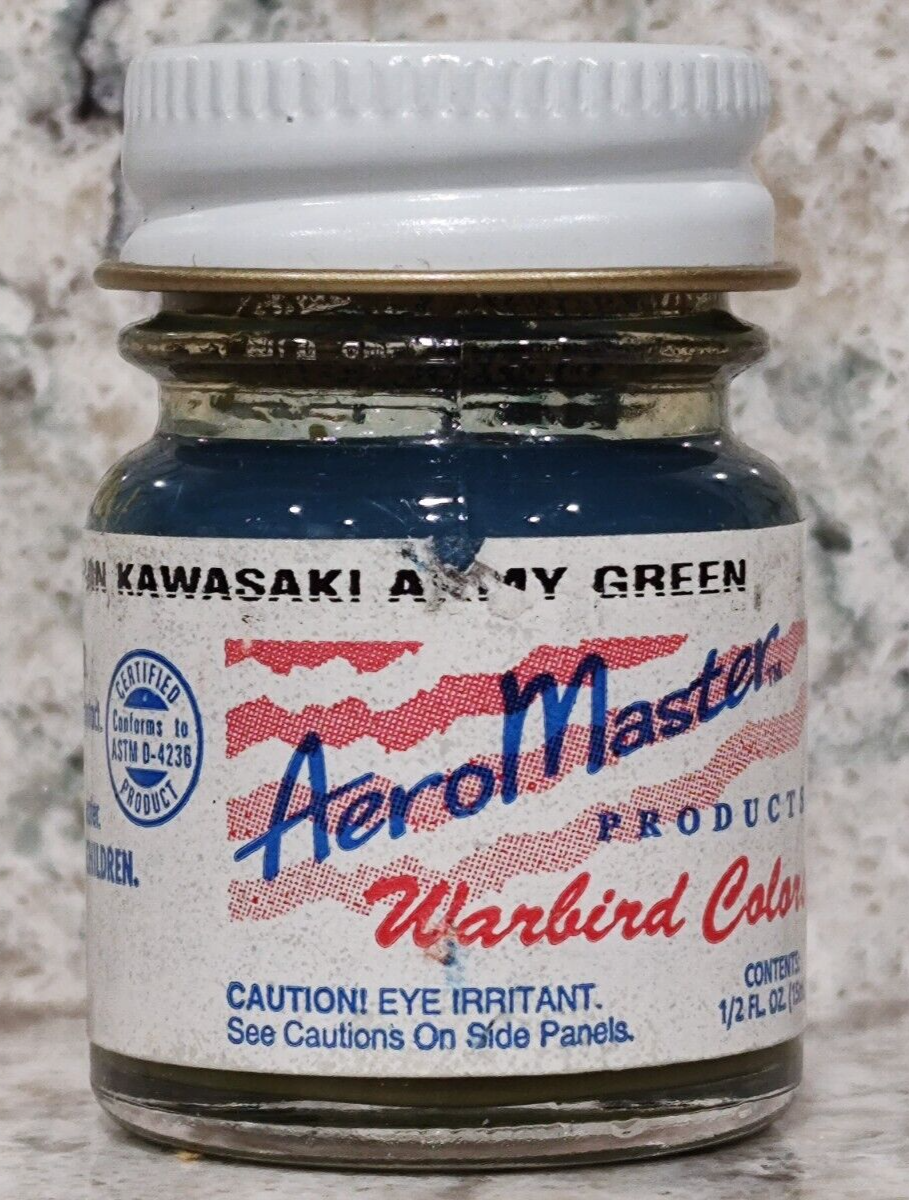 AEROMASTER - WARBIRD COLORS - .5 oz ACRYLIC PAINT - JAPAN KAWASAKI ARMY GREEN | eBay