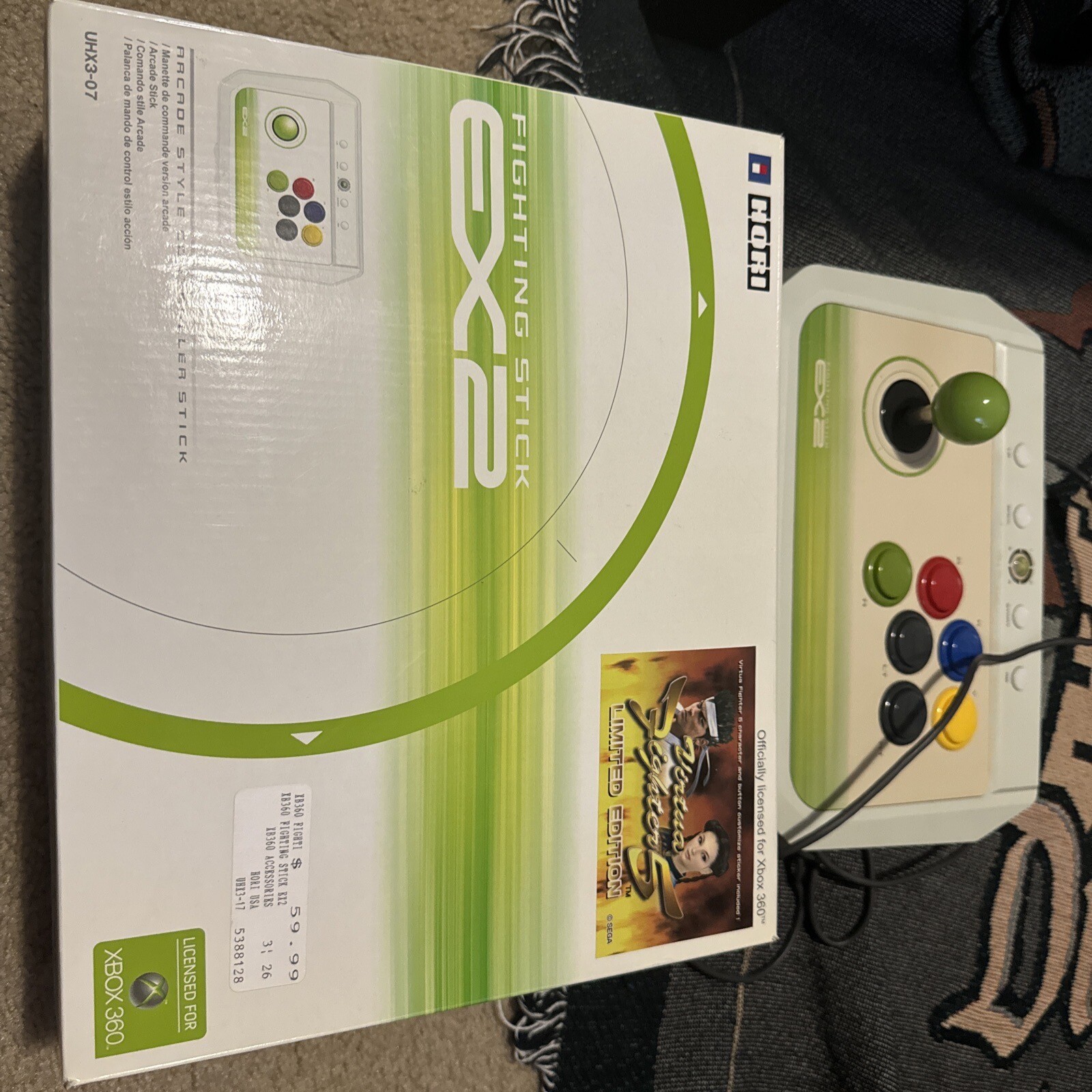 Hori EX2 Fighting Stick Xbox 360 PC USB Arcade Stick Boxed Read ...