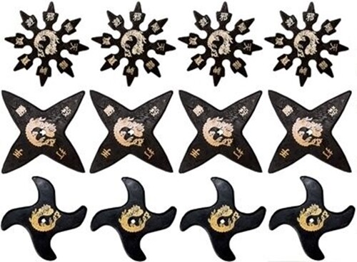 Ninja Martial Arts Rubber Foam Throwing Stars Practice Shuriken Star ...