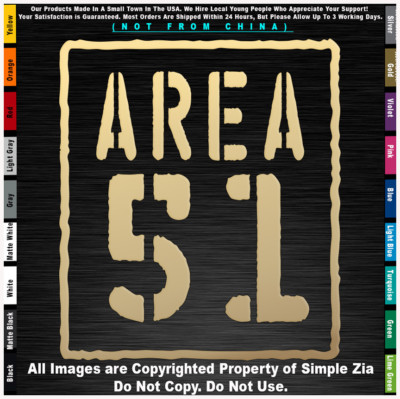 Aliens Area 51 Vertical Sign UFO Roswell Space area 51 sticker decal | eBay