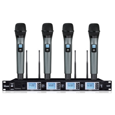 4x100 Channel UHF 4 Wireless Vocal Handheld Microphone Set for shure ...