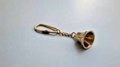 Solid Brass Bell Keychain Bell key chain Bell key ring Collectibles ...