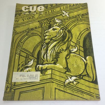Cue Magazine: August 1 1970 - New York Public Library Cover: Robert ...