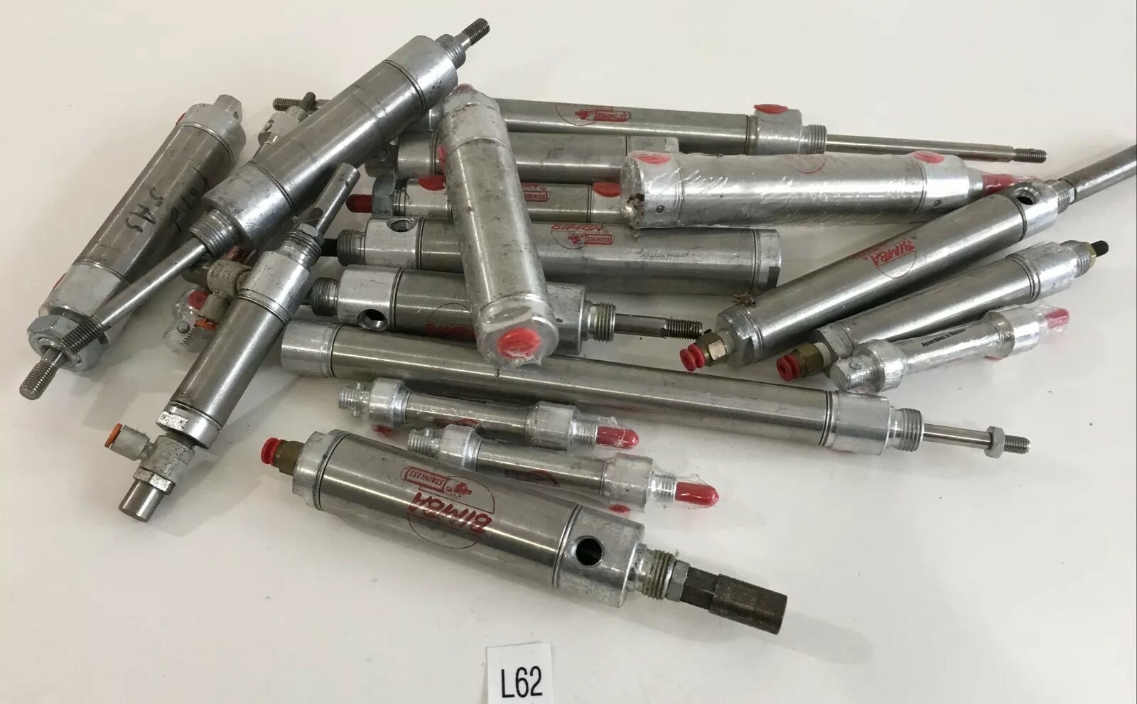 Large Lot Of Bimba 041 Stainless Pneumatic Air Cylinders 19 Total ...